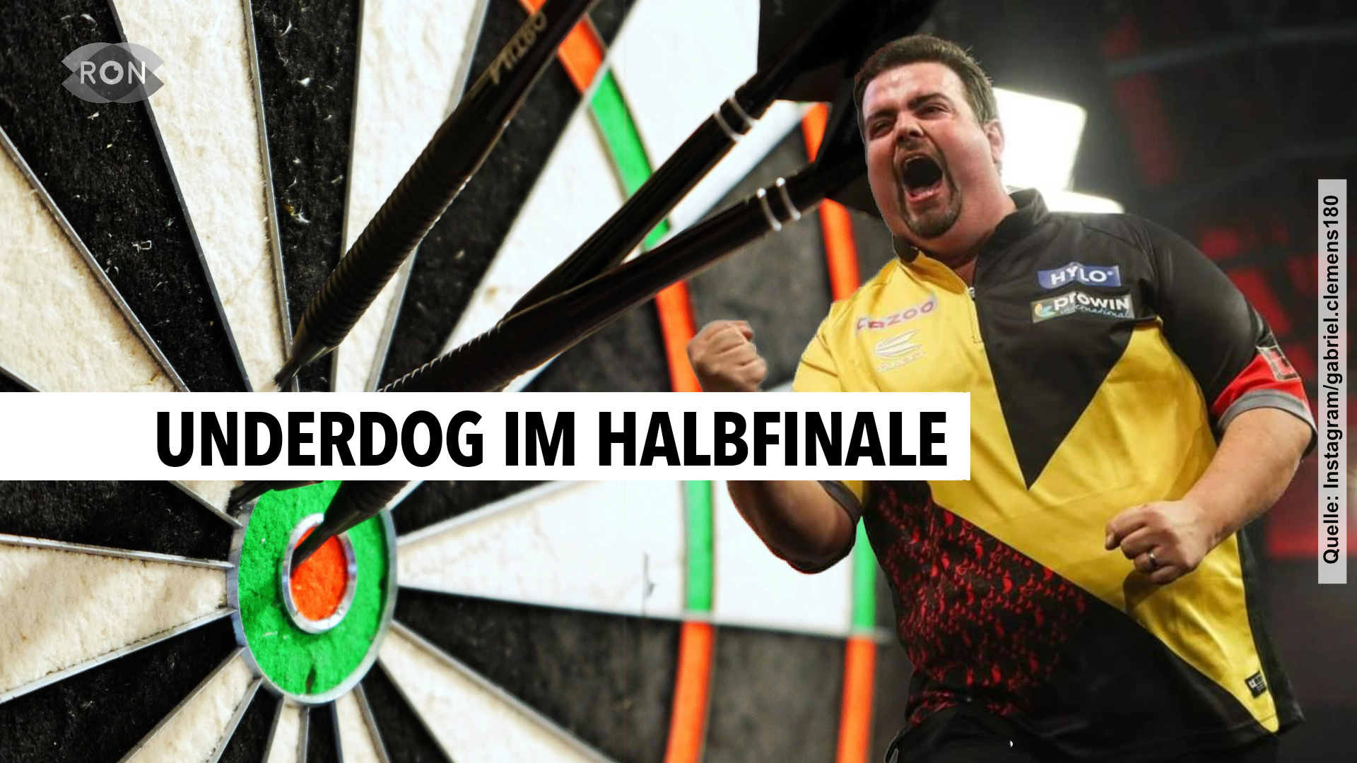 Gabriel Clemens bei der Darts WM - RON TV